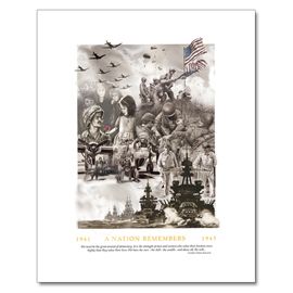 WWII: A Nation Remembers Lithographithout die-cut oval | Wilbert ...